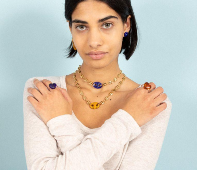 XL Love Blue Glass Ring – sandralexandra